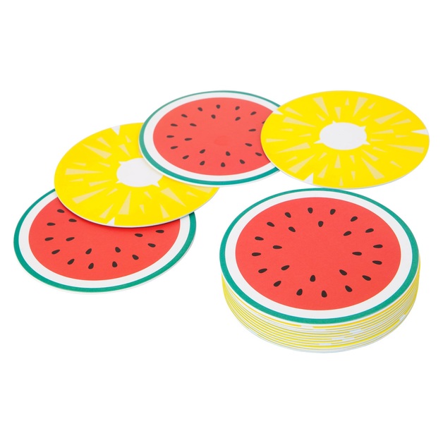 Sunnylife Coasters - Pineapple & Watermelon (Set 16) | at Mighty Ape NZ