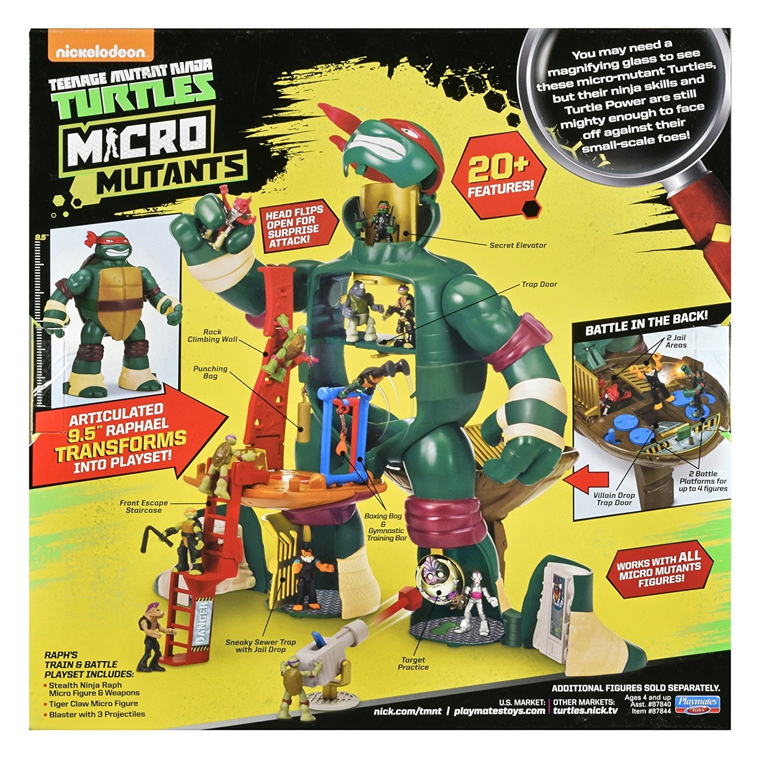 Buy Raph's Train & Battle - Micro Mutant Playset at Mighty Ape NZ