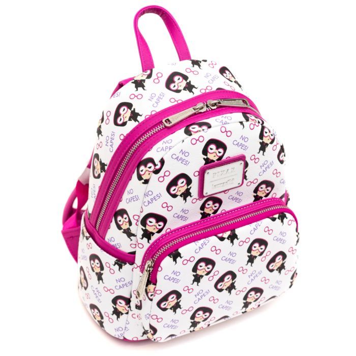 Loungefly: Incredibles - Edna Mode "No Capes" Print Mini Backpack ...