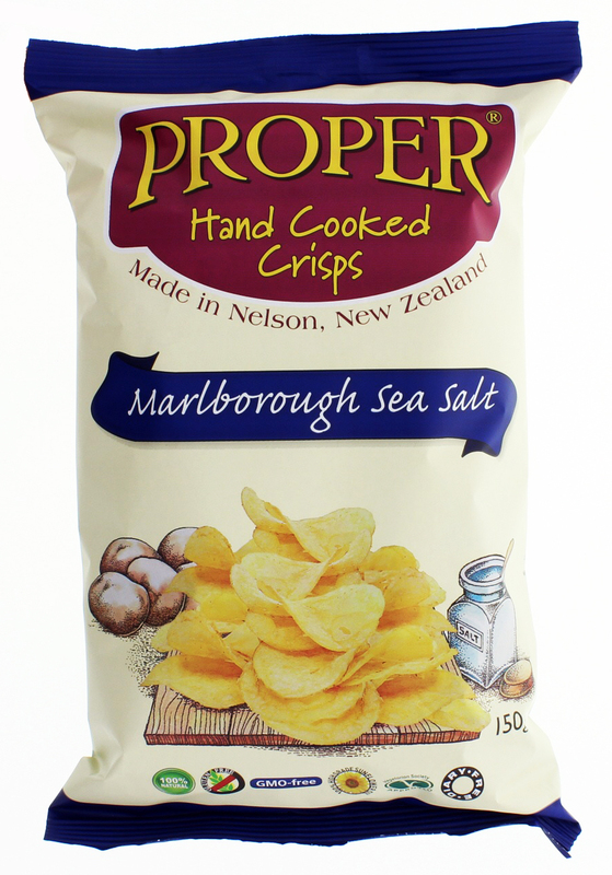 Proper Crisps - Marlborough Sea Salt 150gm | at Mighty Ape NZ
