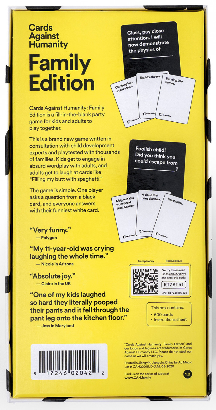 Cards Against Humanity Family Edition Board Game At Mighty Ape Cards Against Humanity Family Edition Board Game At Mighty Ape