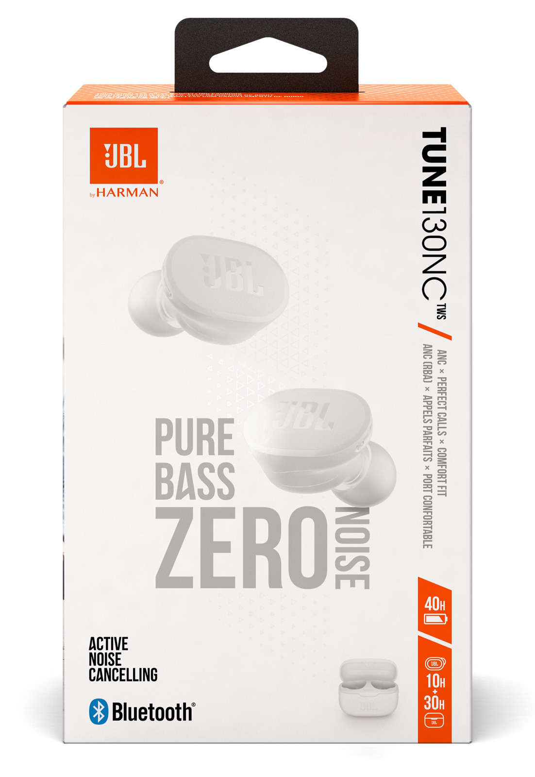 JBL Tune 130 Noise Canceling TWS Headphones - White | at Mighty Ape NZ