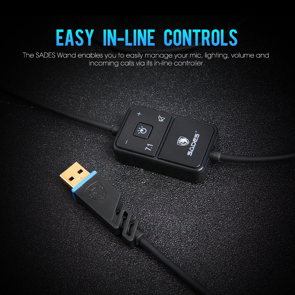 SADES Wand Gaming Headset | PC | Buy Now | at Mighty Ape NZ