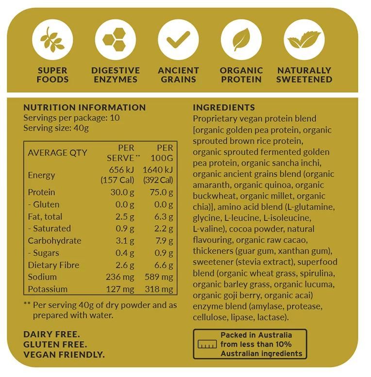 Buy BRaw Ultimate Plant Protein - Salted Caramel (400g) at Mighty Ape NZ