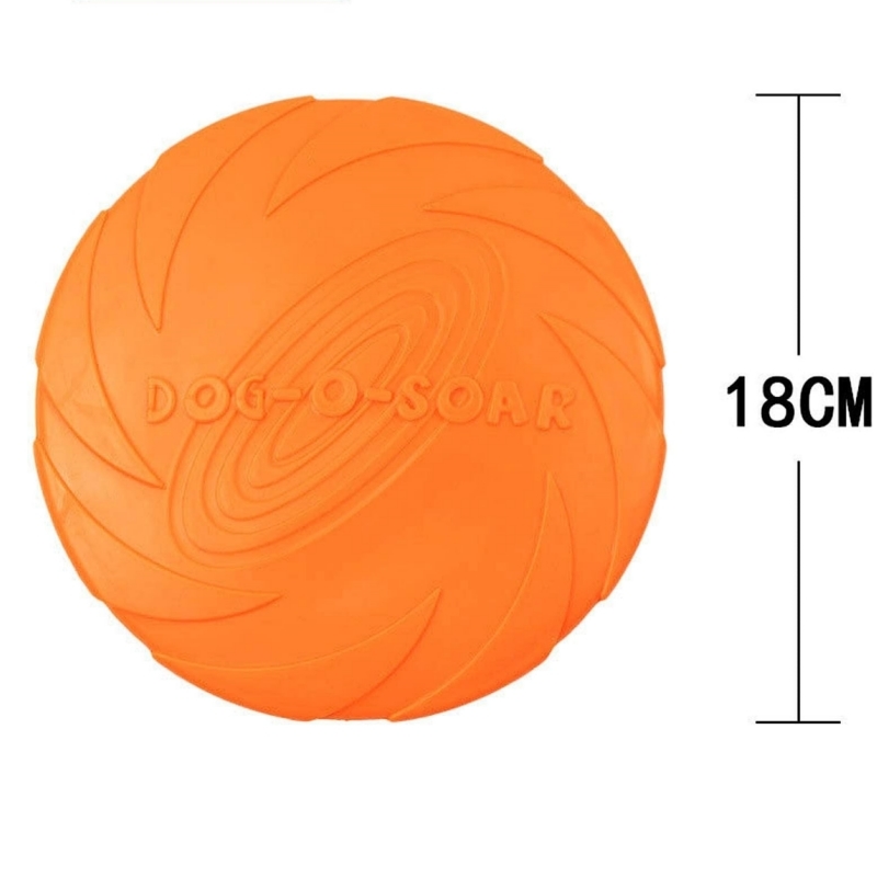 Buy PETSWOL Bite Resistant Soft Rubber Dog Frisbee - Orange (2 Pack) at ...