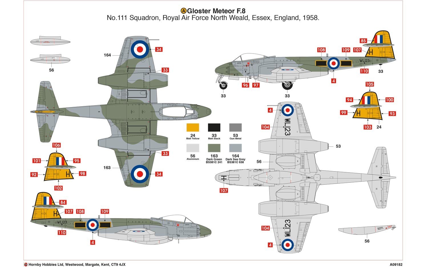 1:48 Gloster Meteor F8 - Model Kit | at Mighty Ape NZ