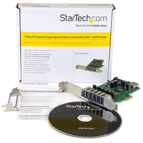 StarTech 7 Port PCI-e USB 3.0 Adapter Card with UASP Support | at ...