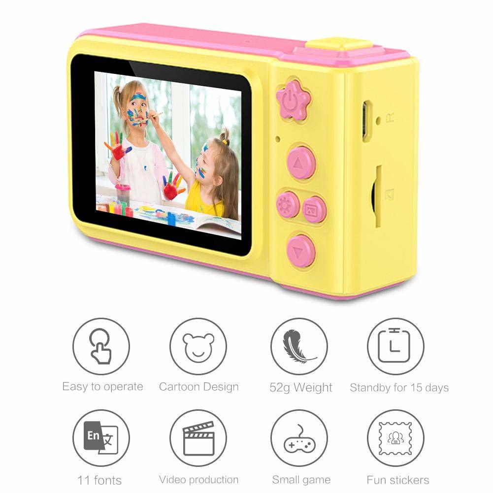 Cute Kids Camera Gifts for 3-8 Year Old Kids, Shockproof Cameras -Pink ...