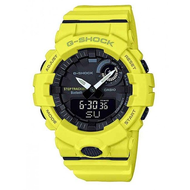 Casio G-SHOCK Yellow G-SQUAD Step Tracker Bluetooth Men's Watch GBA800 ...