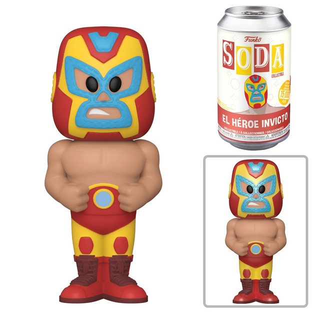 Iron Man Luchadore - Soda Vinyl Figure + Collector Can | at Mighty Ape NZ