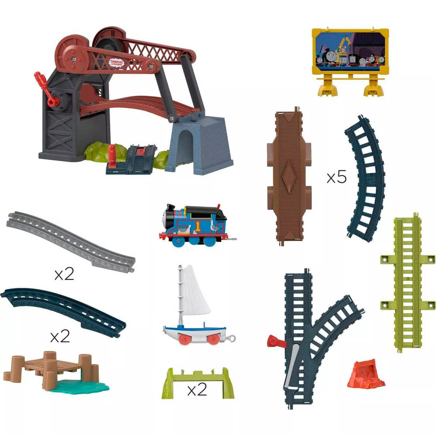 Thomas & Friends: Bridge Lift Thomas & Skiff Playset Images at Mighty ...