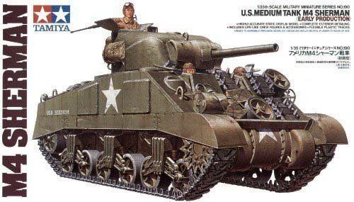 Tamiya U.S. Medium Tank M4 Sherman Early Production 1/35 Model Kit ...