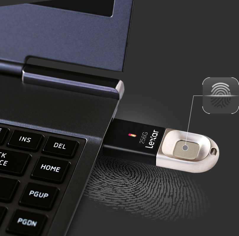 256GB Lexar Fingerprint JumpDrive F35 USB 3.0 Flash Drive | at Mighty ...