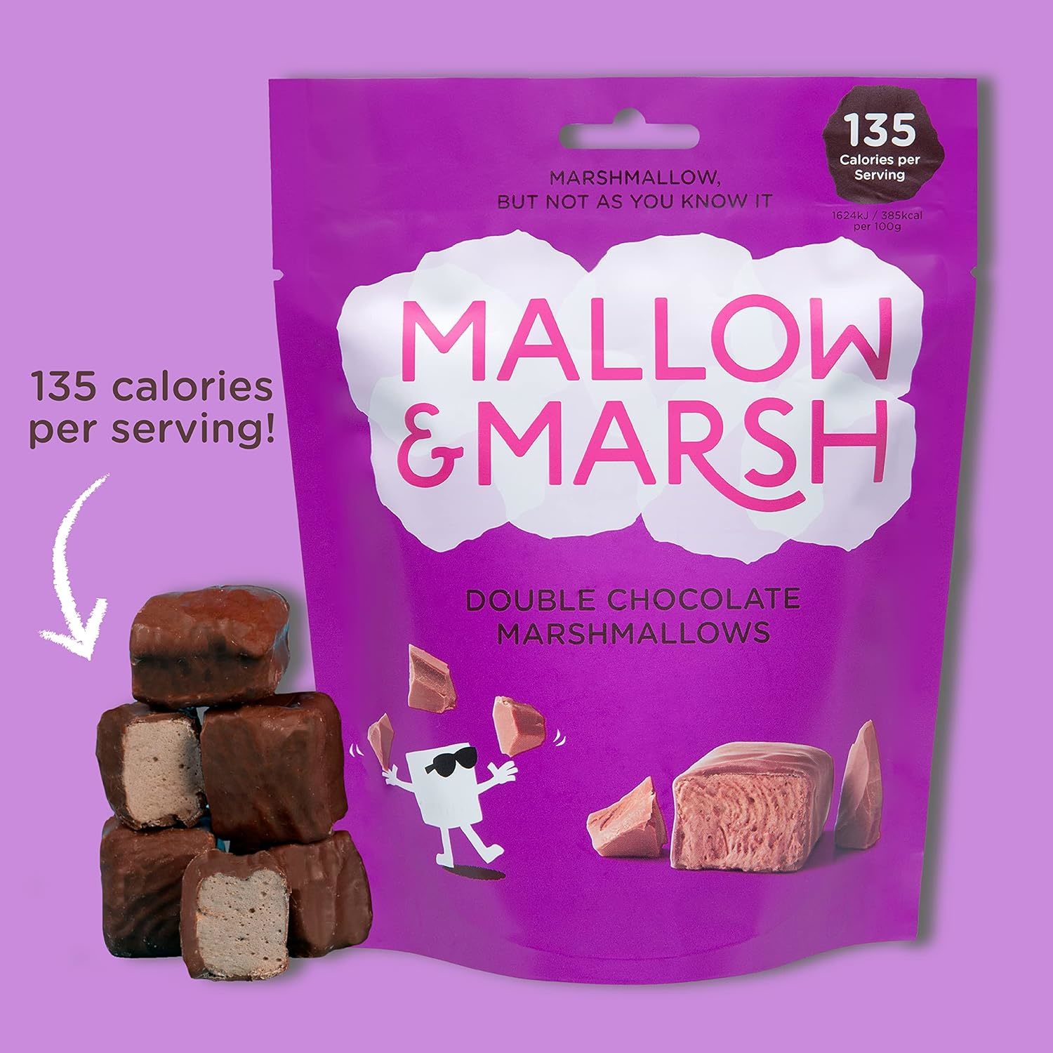 Mallow & Marsh: Double Chocolate Marshmallows - 100g (Pack of 6) | at ...