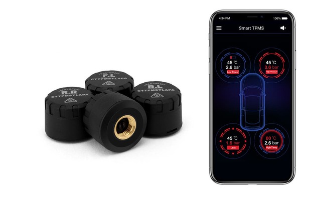 4 Wheel Smart Tyre Pressure Monitoring System | at Mighty Ape NZ