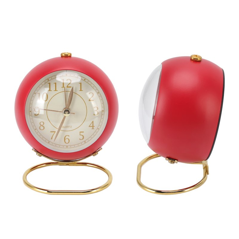 Retro Backlight Cute Desk Clock with Night Light - Red | at Mighty Ape NZ