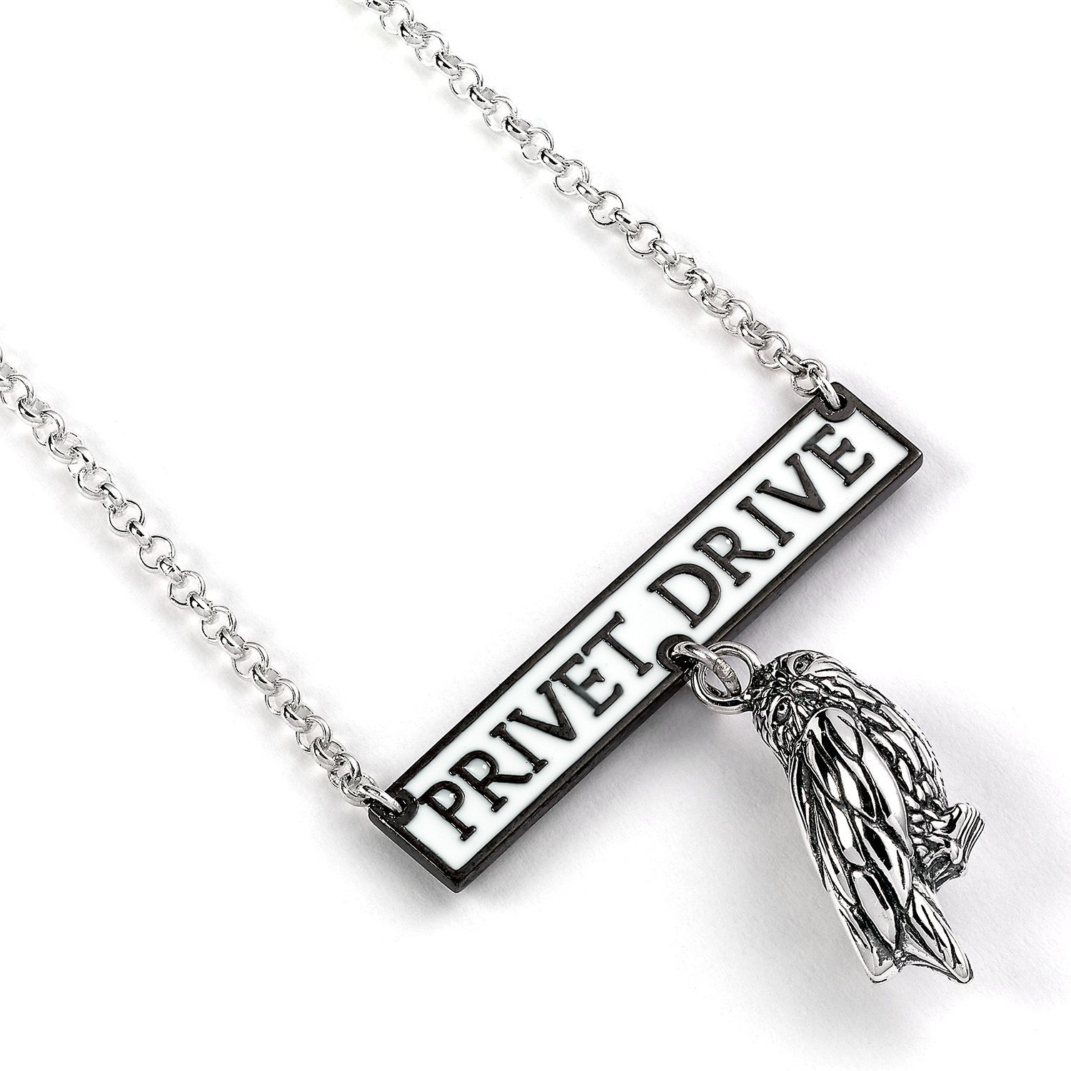 Harry Potter Privet Drive Necklace with Hedwig Charm in Sterling Silver ...
