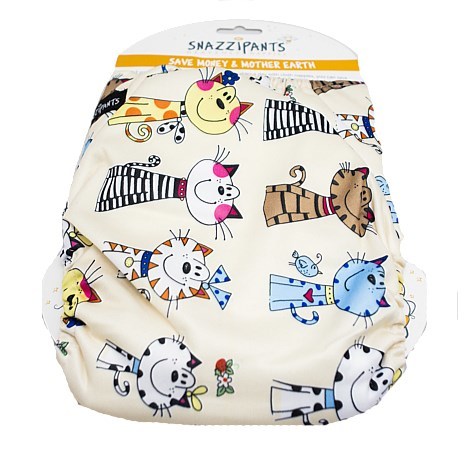 Buy Snazzipants All In One Reusable Nappy - Cat at Mighty Ape NZ