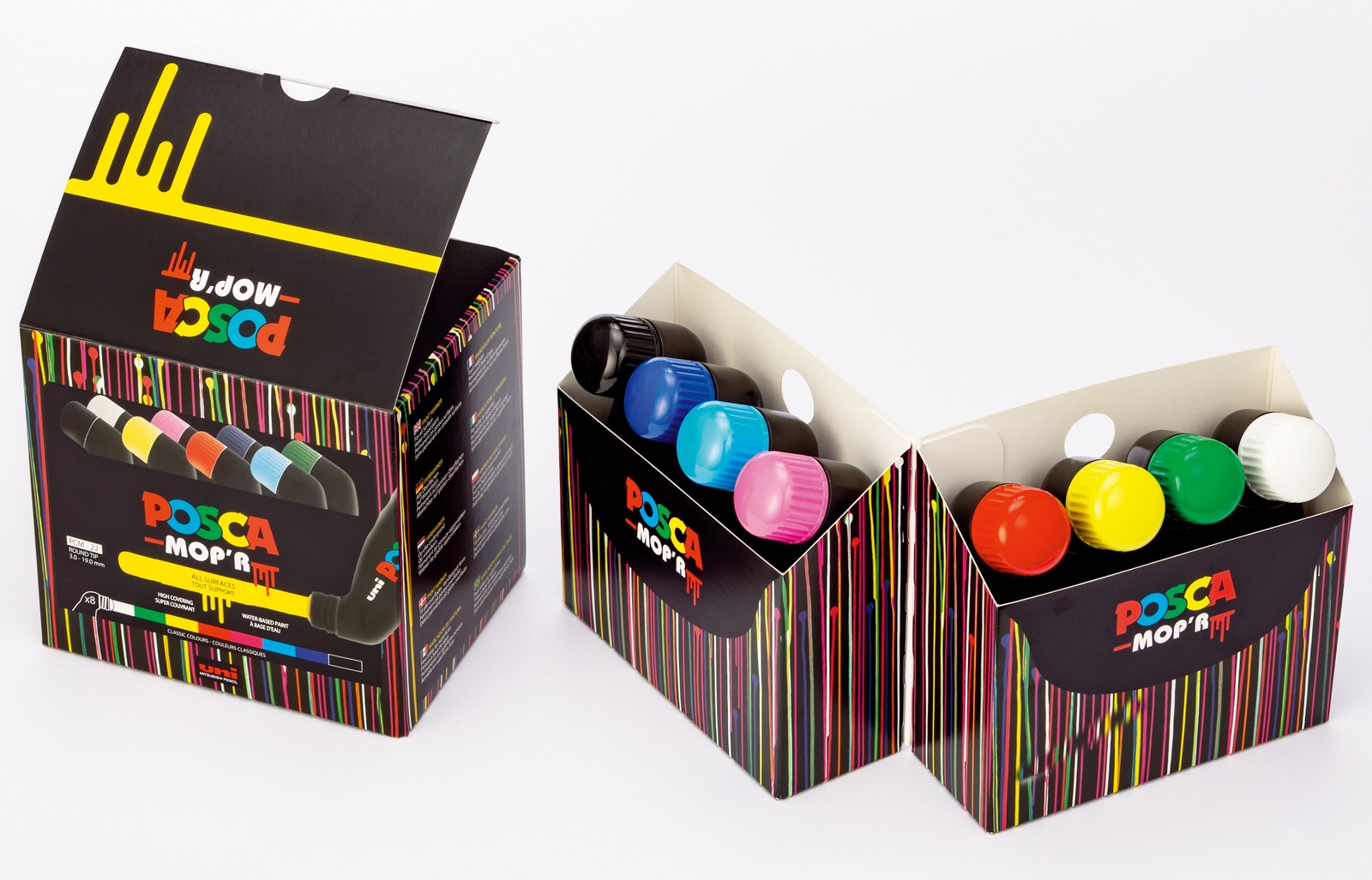Uni Posca Marker 3-19mm MOP'R Assorted PCM-22 (8 Piece Set) Images at ...