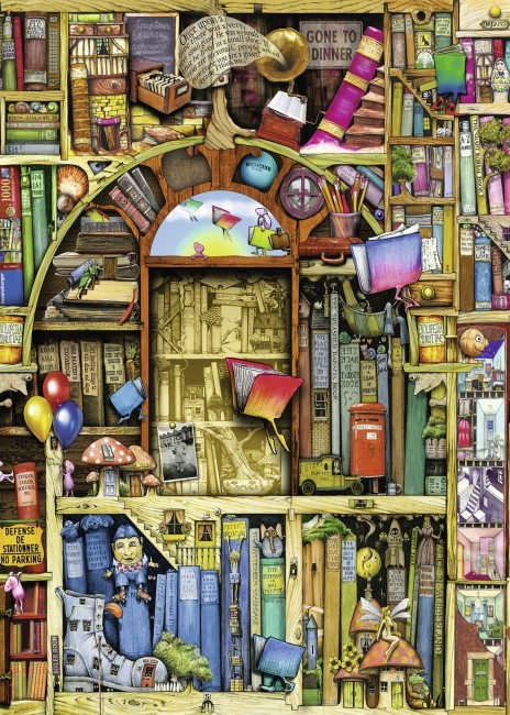 Ravensburger - Bizarre Library 1000pc + Roll Your Puzzle | Board Game ...