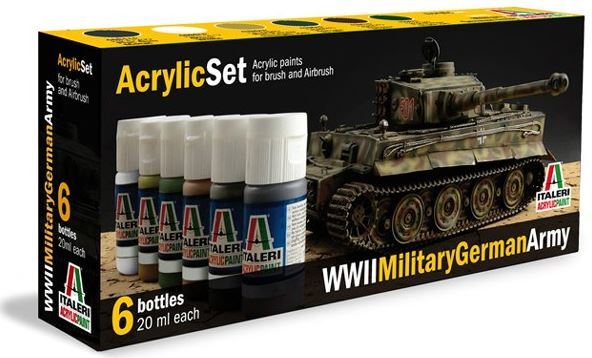 Italeri Acrylic Paint Set: WWII German Army | at Mighty Ape Australia