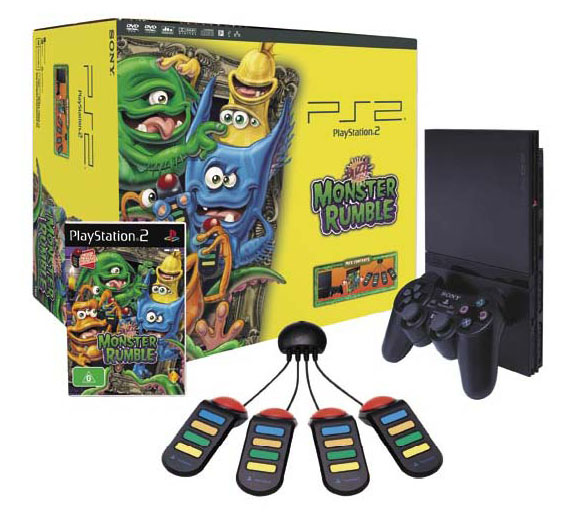 Playstation 2 Console with Buzz! Junior Monster Rumble Party Bundle ...