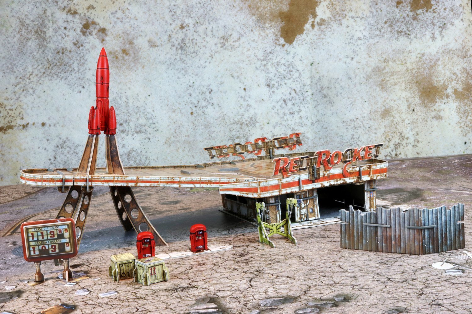 Fallout: Wasteland Warfare Red Rocket Scenic Set | at Mighty Ape NZ