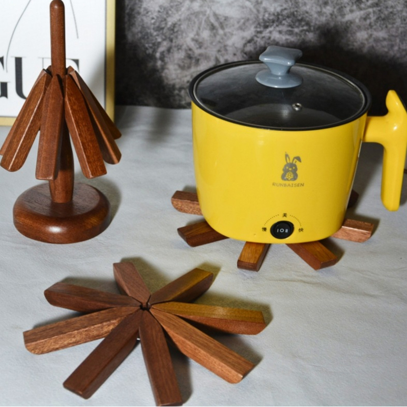 Wooden Trivet Set with Tree Stand Storage | at Mighty Ape NZ