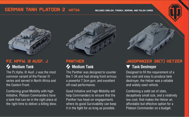 Tank Platoon (Panzer III J, Panther, Jagdpanzer 38t) | at Mighty Ape NZ