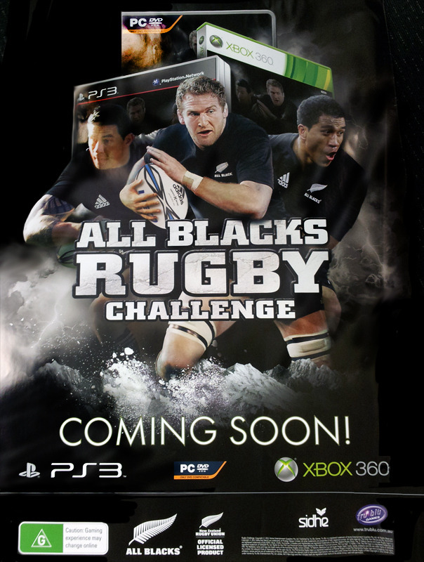 All Blacks Rugby Challenge Video Game A1 Poster | at Mighty Ape NZ