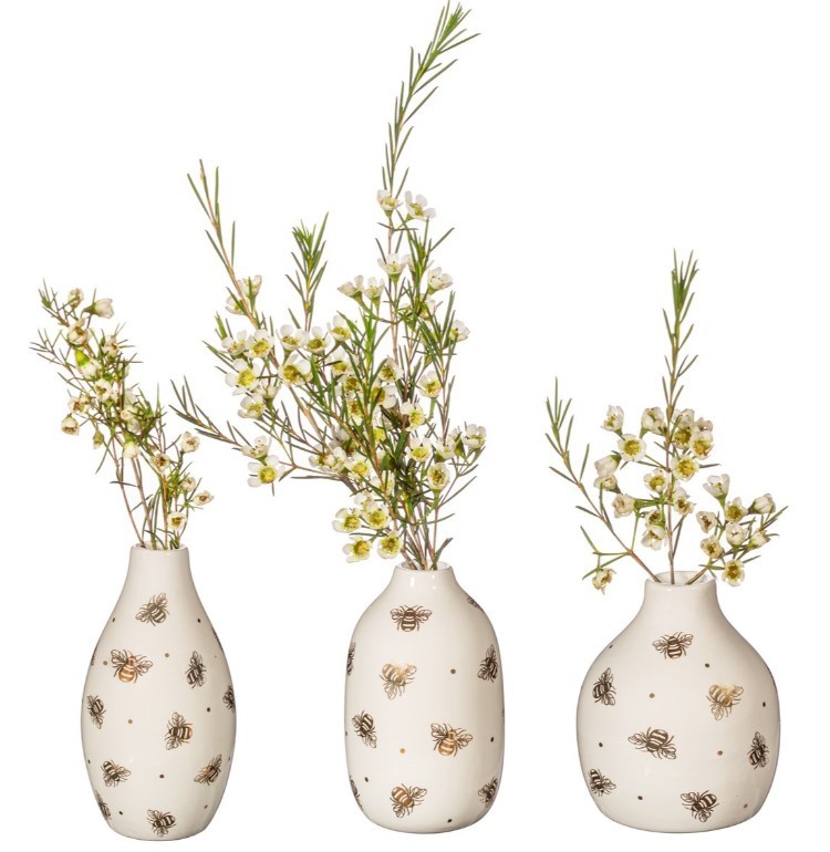 Sass & Belle: Queen Bee Vases (Set of 3) | at Mighty Ape NZ