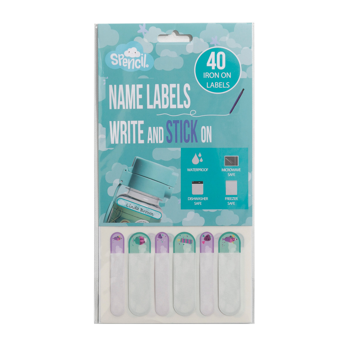 Buy Write & Stick On Name Labels - Teal at Mighty Ape NZ