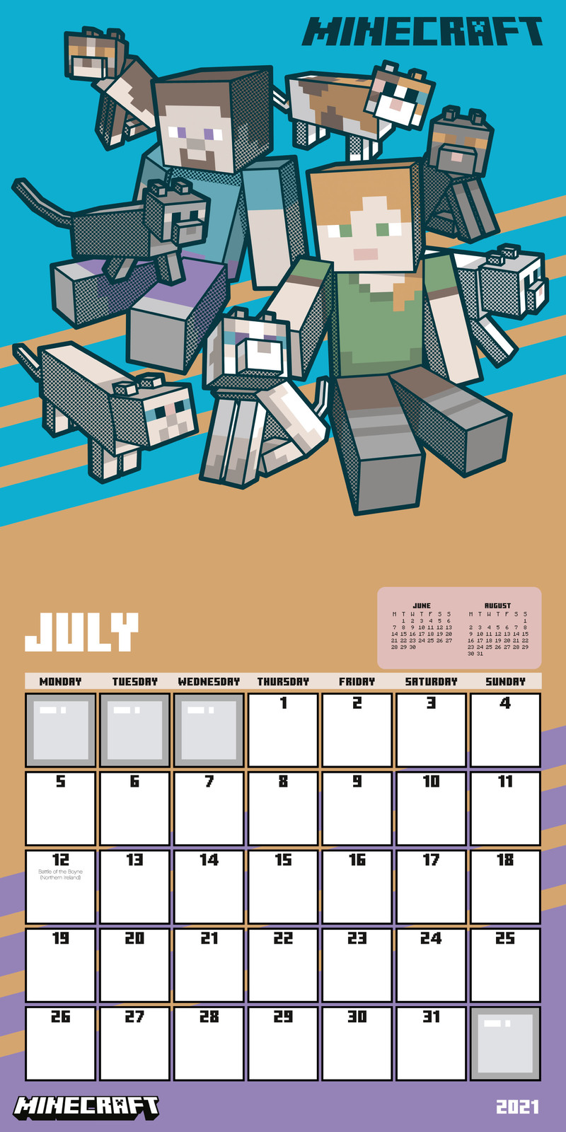 Buy Official Minecraft 2021 Mini Wall Calendar at Mighty Ape NZ