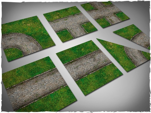 DeepCut Studios Cobblestone Road Neoprene Tiles Set | at Mighty Ape NZ