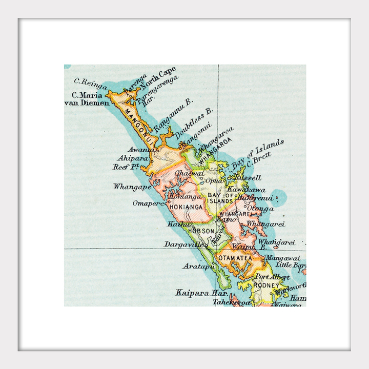 Northland Vintage Map Print - Framed | at Mighty Ape NZ