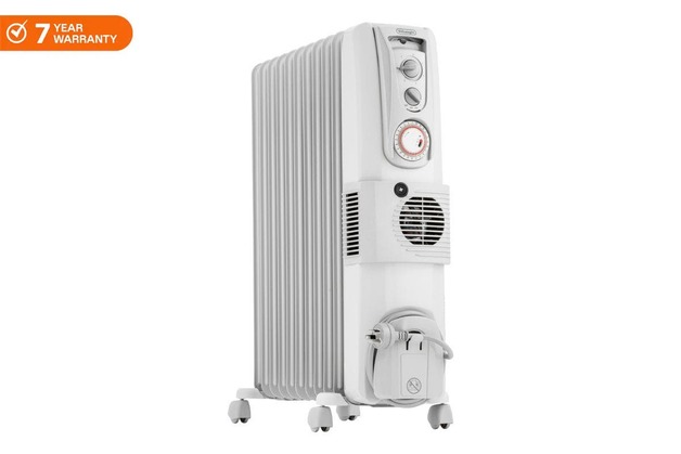 De'Longhi: 2400W DL Oil Column Heater with Timer & Fan - White | at ...