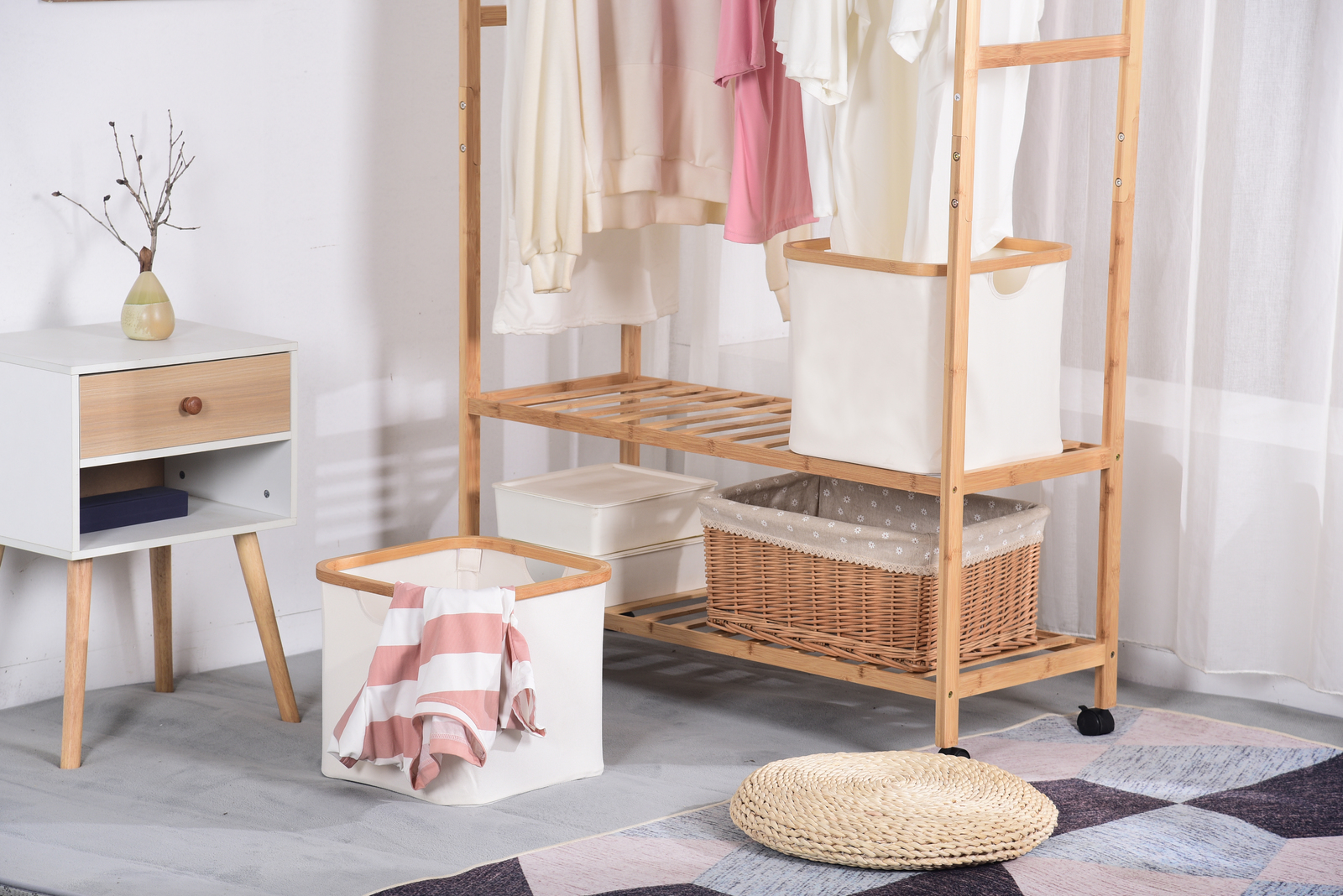 Cube Bamboo Storage Baskets | at Mighty Ape NZ