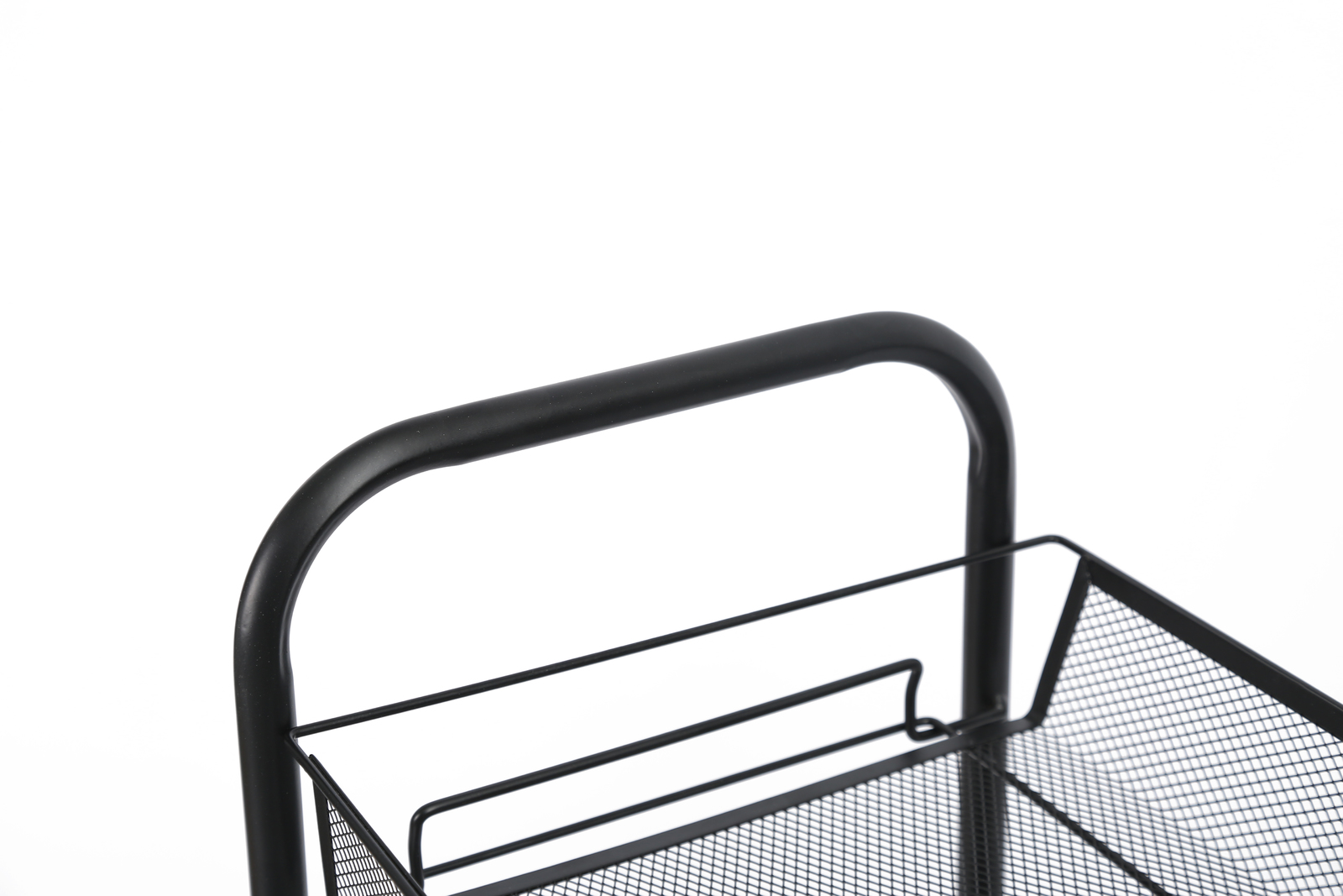 Buy 4-Tier Metal Mesh Rolling Storage Cart - Black at Mighty Ape NZ