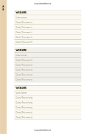 Internet Password Logbook (Cognac Leatherette) | Editors of Rock Point ...