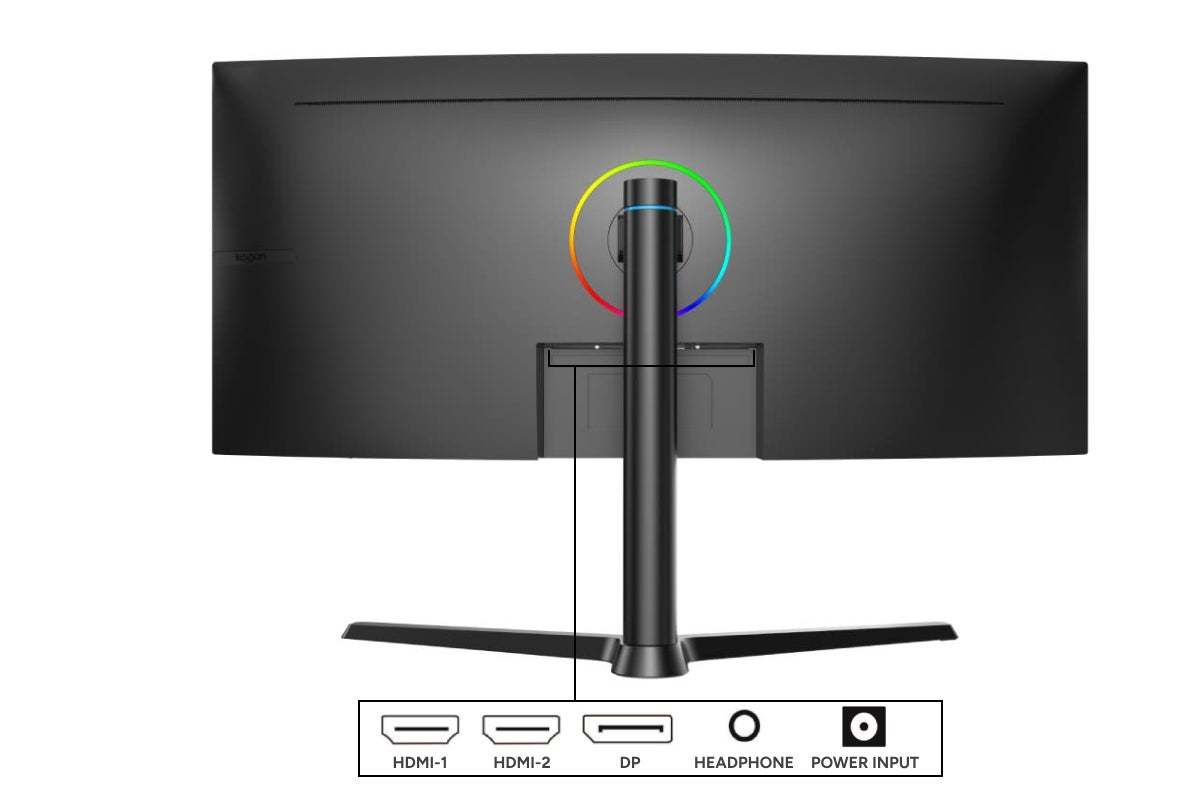Kogan 34" Curved Ultrawide WQHD 165Hz Freesync Gaming Monitor (3440 x ...