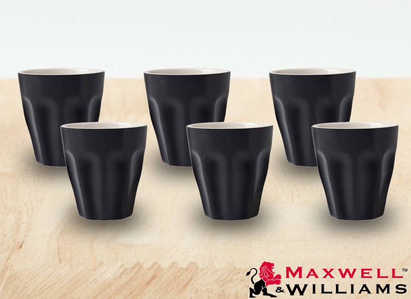 Maxwell & Williams: Blend Sala Latte Cups - Black (100ml) | at Mighty ...