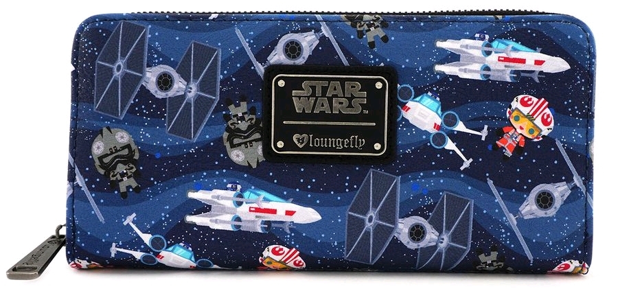 Loungefly: Star Wars - Chibi X-Wing / TIE Zip-Around Wallet | Women's ...