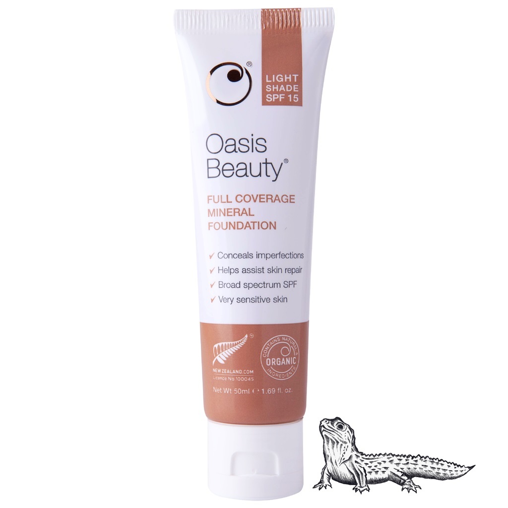 Buy Oasis Beauty Full Coverage Mineral Foundation in Light Shade SPF 15 ...