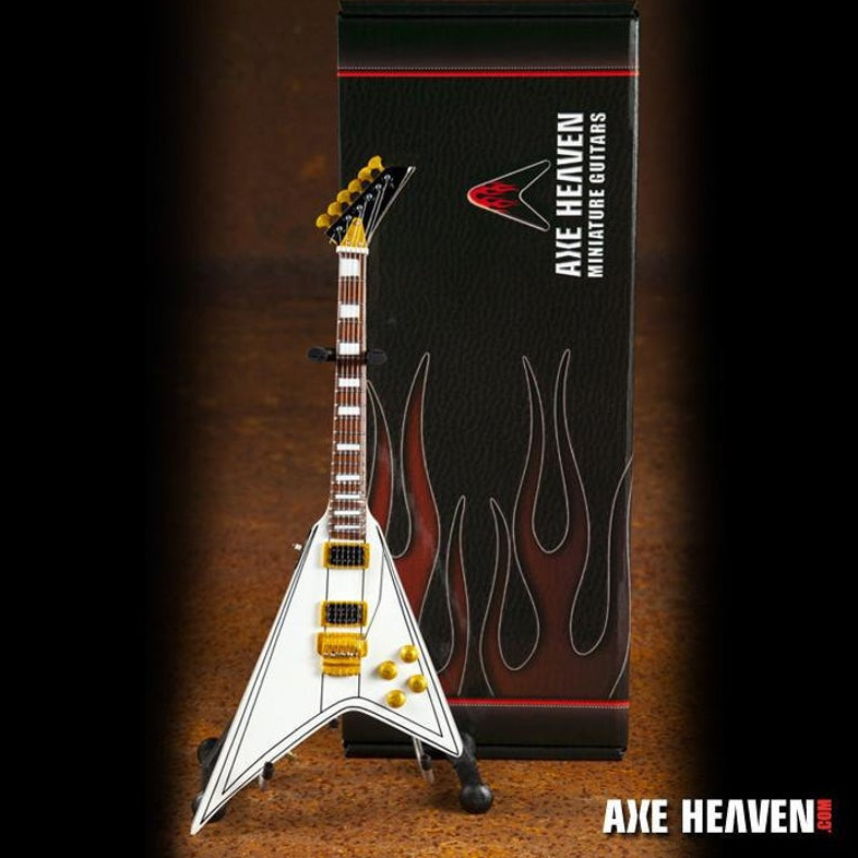 Axe Heaven: Miniature Replica - Classic White V Guitar | at Mighty Ape NZ