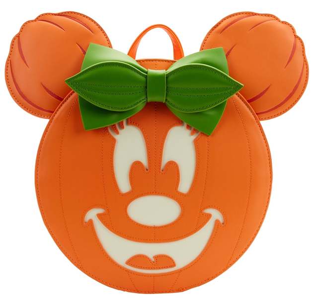 Loungefly: Disney - Minnie Mouse Pumpkin Glow Face Mini Backpack ...