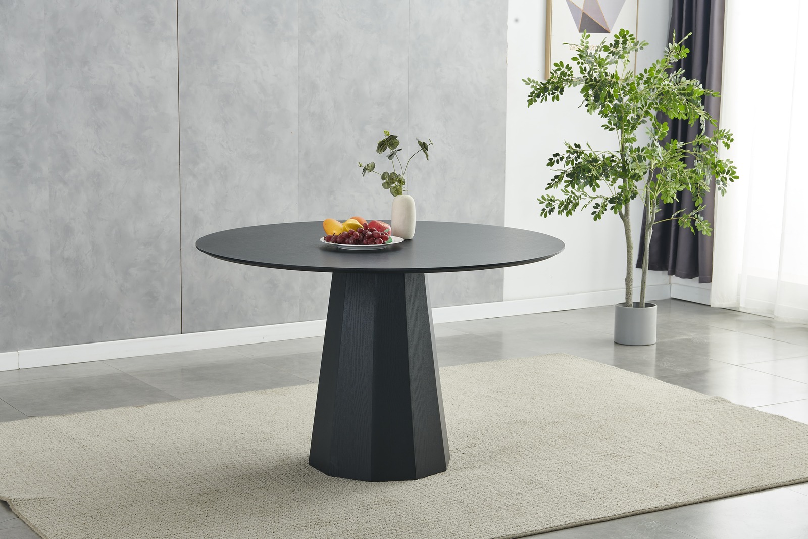 Buy Fraser Country 1.2M Round Wooden Dining Table - Black Oak at Mighty ...