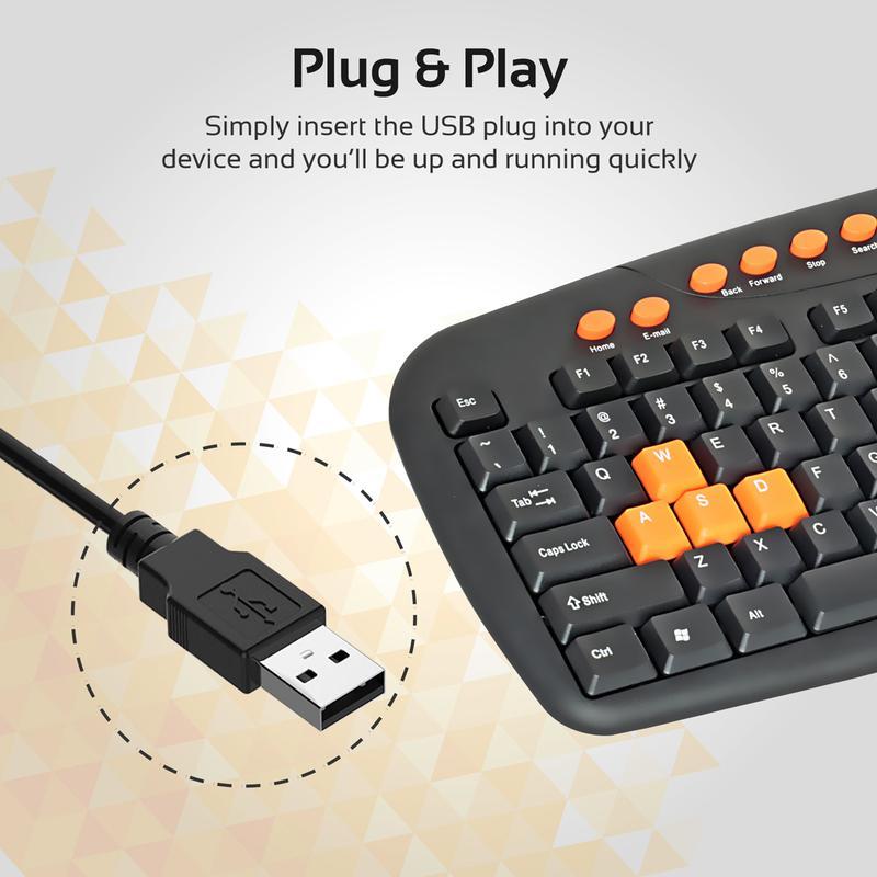 Promate Professional Ergonomic Wired Keyboard | at Mighty Ape NZ