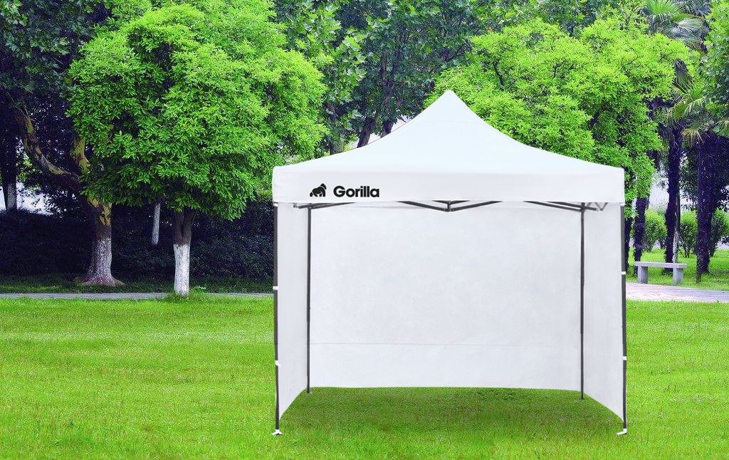Buy Heavy Duty Steel Gazebo 3x3m with 3 Sided Wall at Mighty Ape NZ
