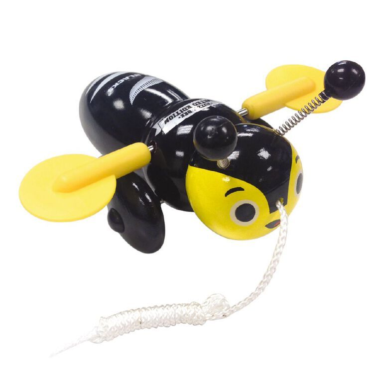 Buy Buzzy Bee: Pull Along Wooden Toy - All Blacks at Mighty Ape NZ