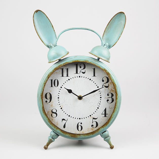 Boudoir Bunny Clock - Duck Egg Blue | at Mighty Ape NZ